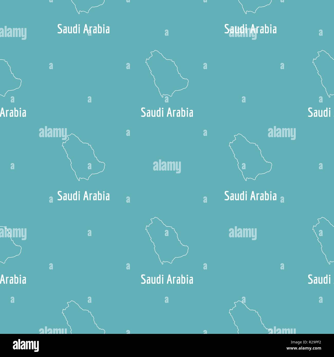 Saudi Arabia map thin line. Simple illustration of Saudi Arabia map ...