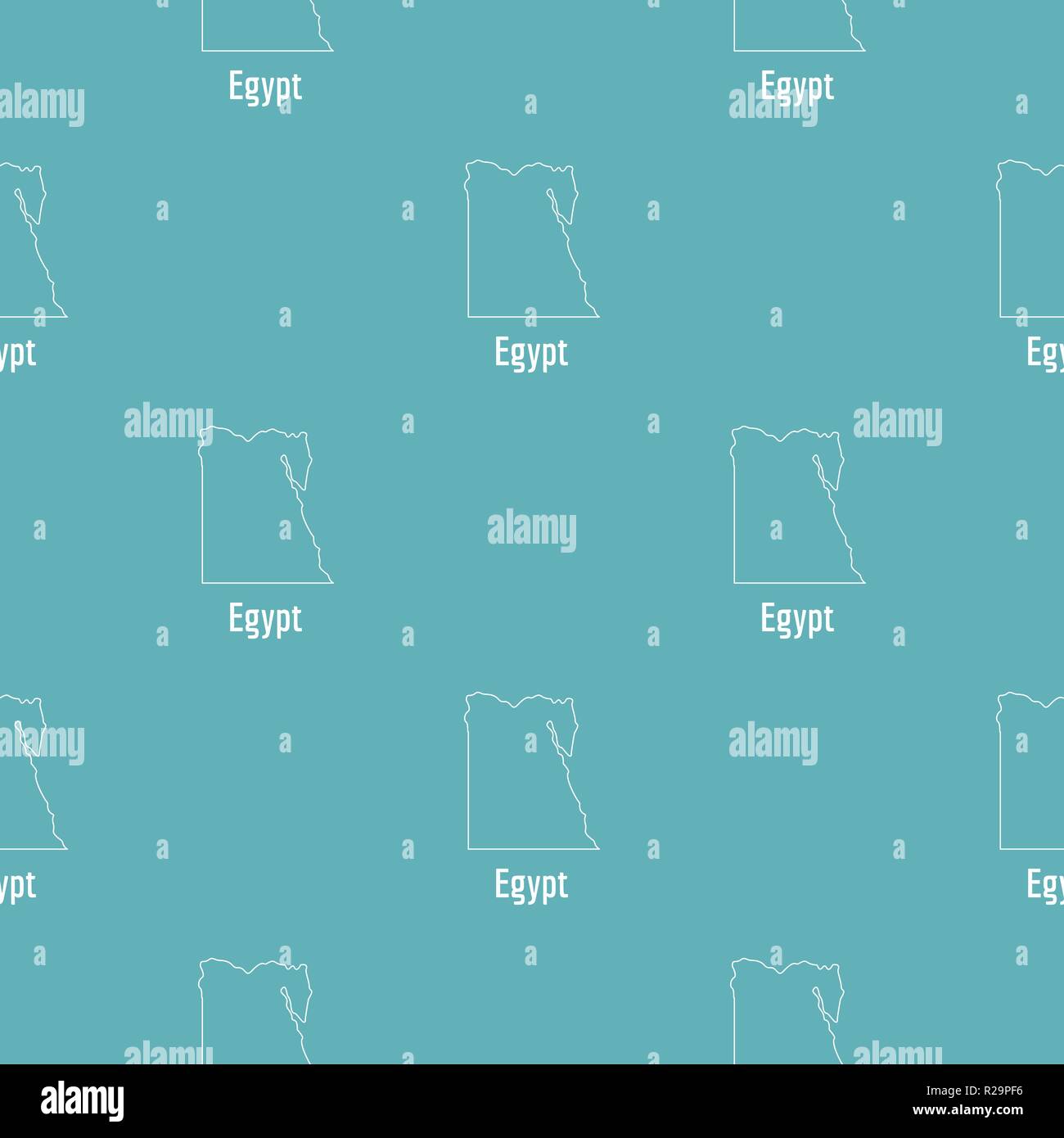 Egypt map thin line. Simple illustration of Egypt map vector isolated ...