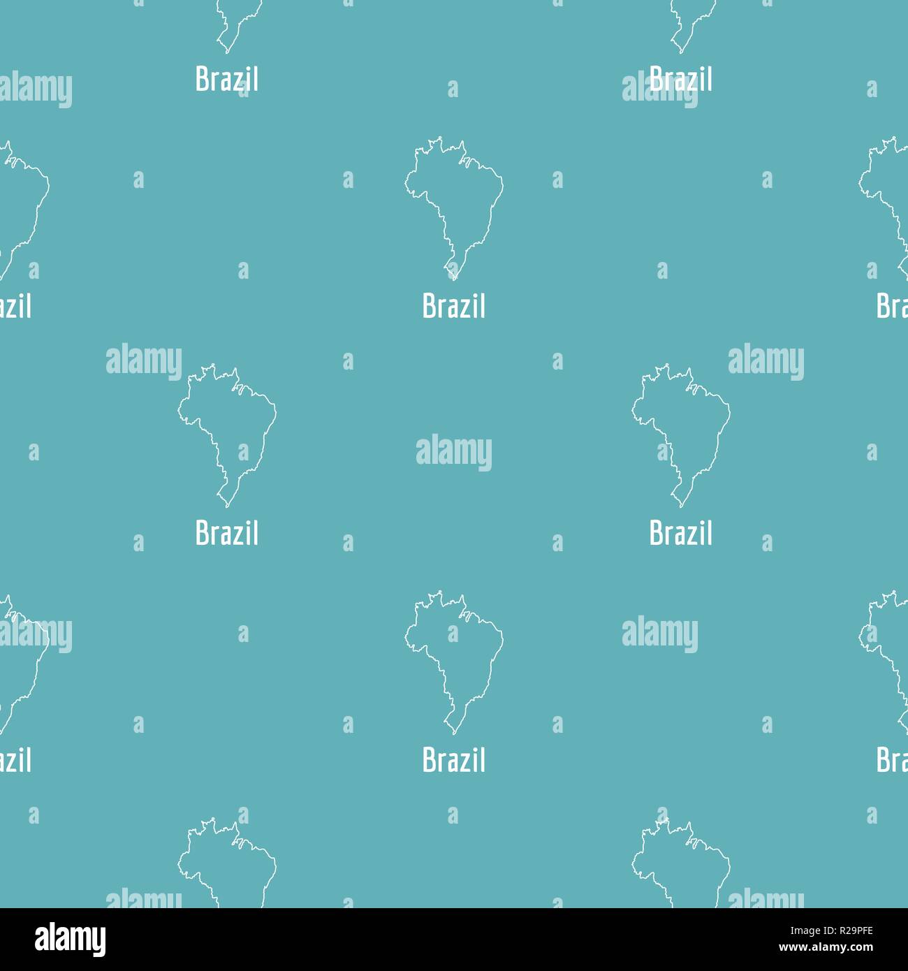 Brazil map thin line. Simple illustration of Brazil map vector isolated ...