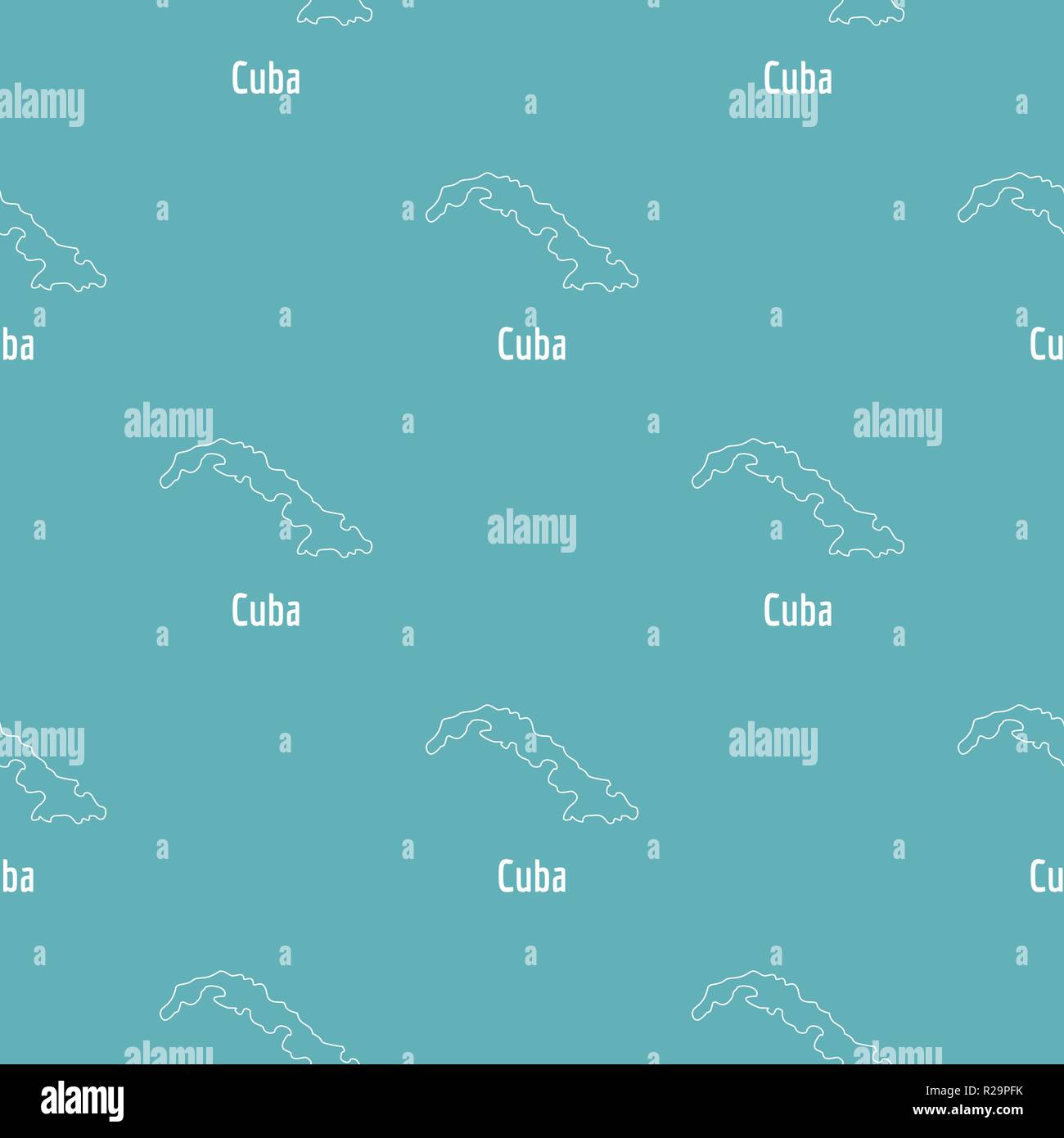 Cuba map thin line. Simple illustration of Cuba map vector isolated on ...