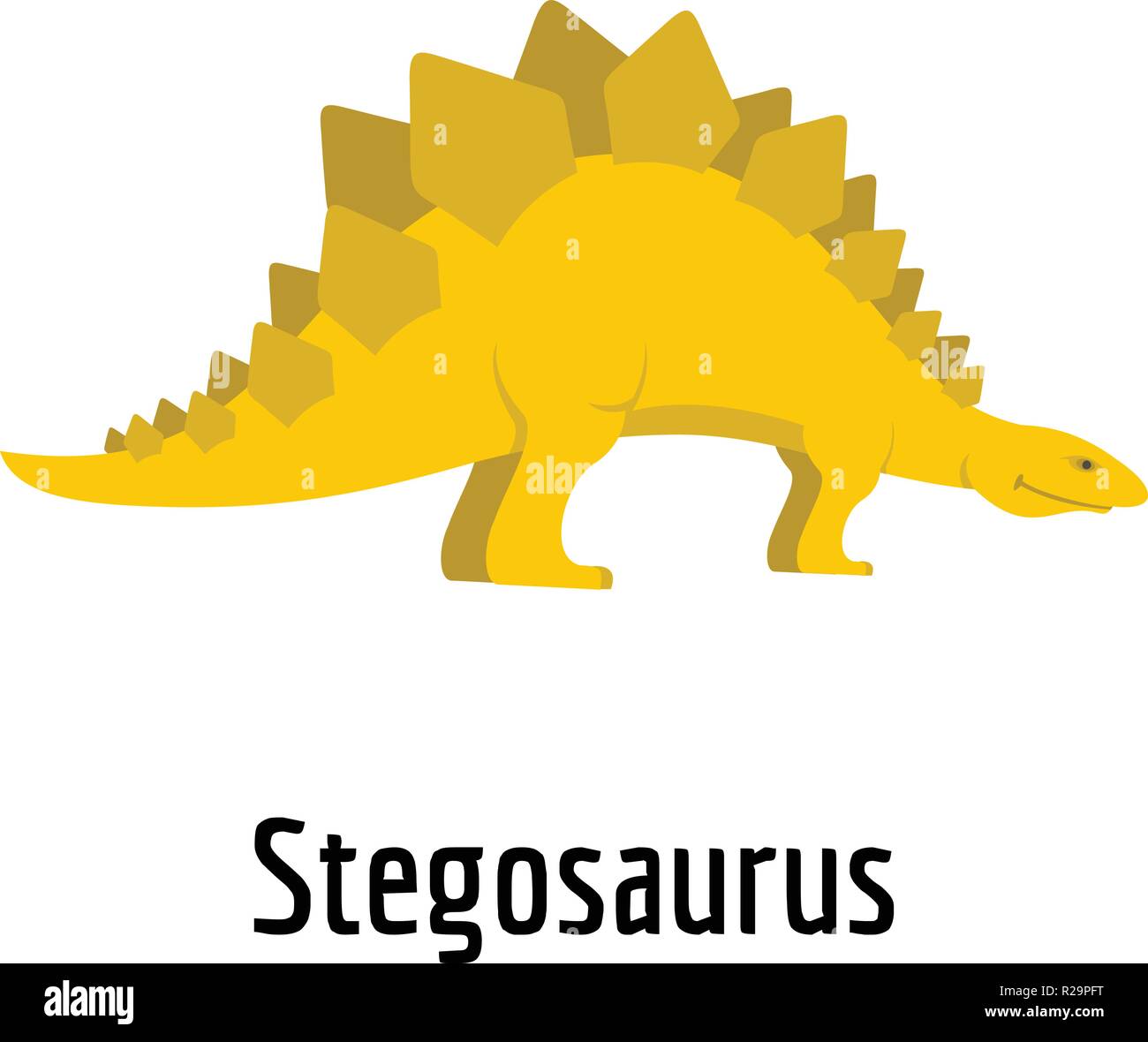 Stegosaurus icon. Flat illustration of stegosaurus vector icon for web Stock Vector Image & Art ...