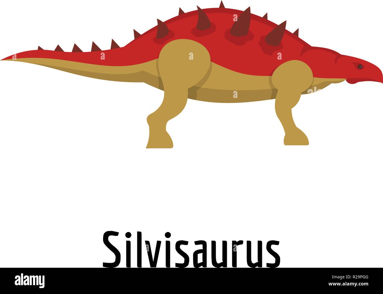 Silvisaurus icon. Flat illustration of silvisaurus vector icon for web ...