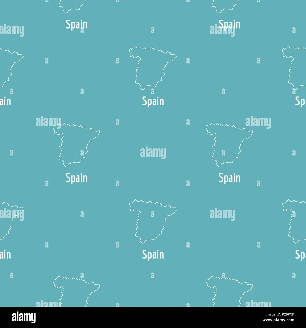 Spain map thin line. Simple illustration of Spain map vector isolated ...