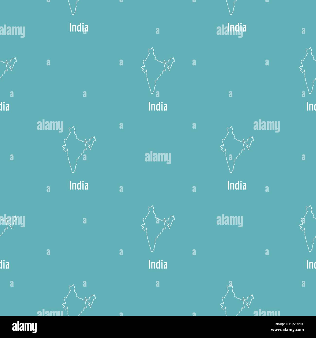India map thin line. Simple illustration of India map vector isolated ...