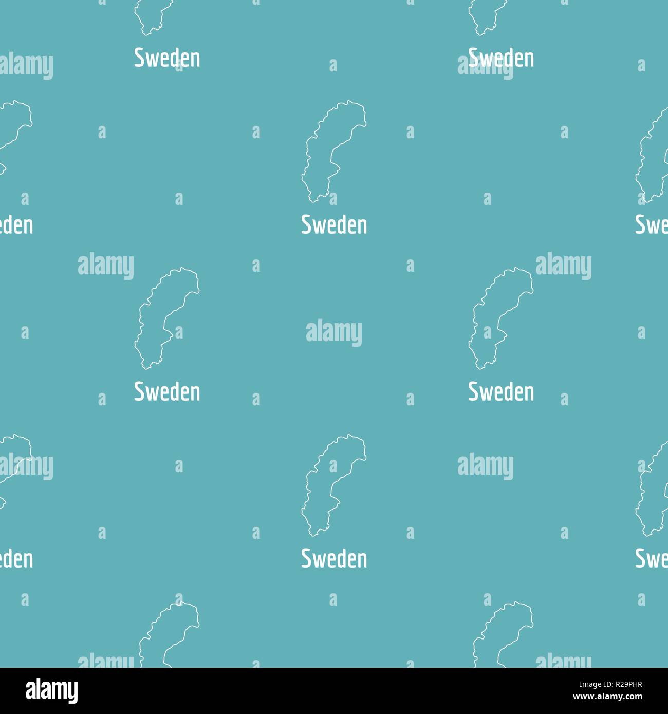 Sweden map thin line. Simple illustration of Sweden map vector isolated ...