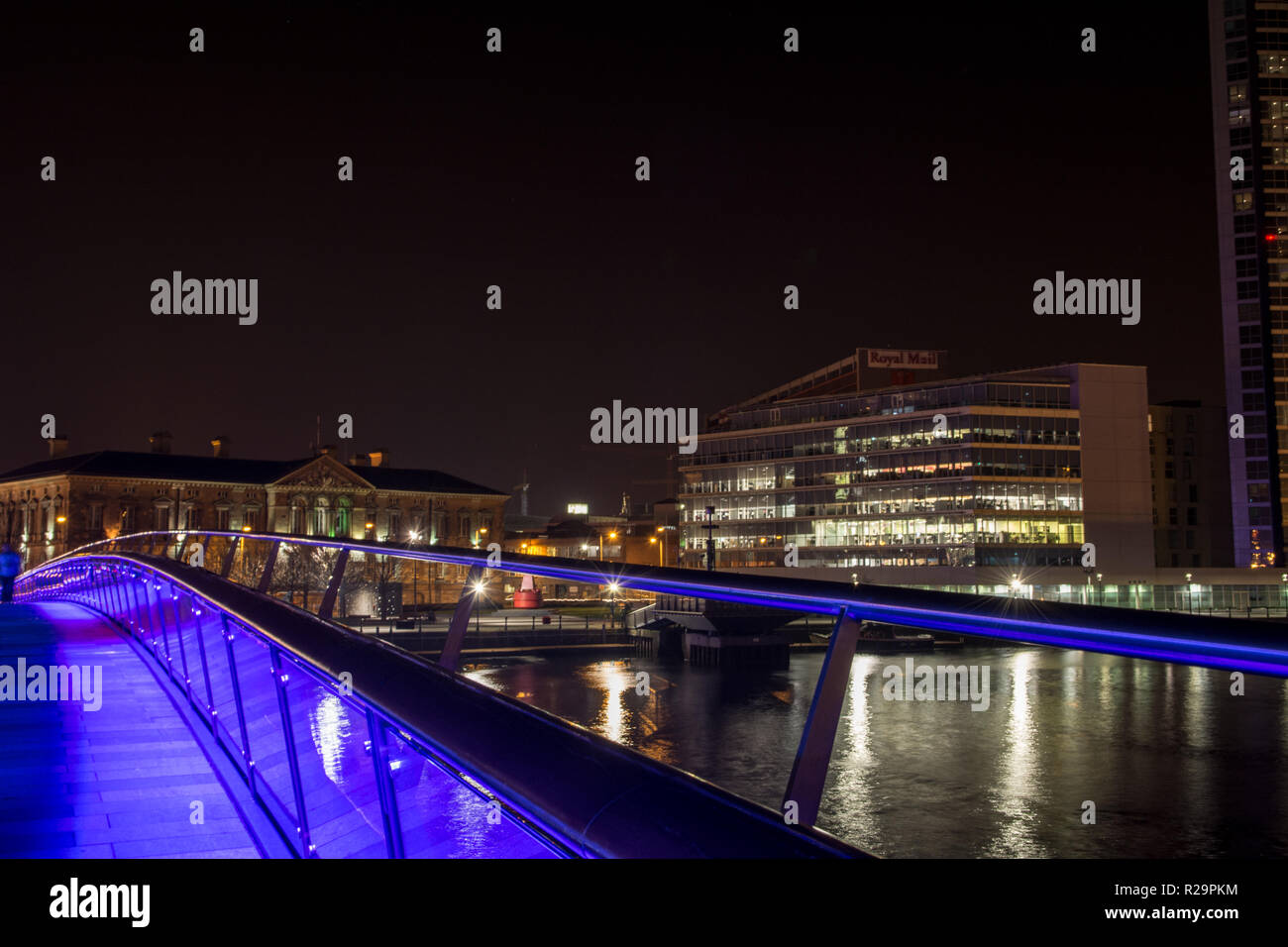 The Beacon of Hope Lagan Bridge Lagan Weir Bridge Nighttime Shoot Light ...