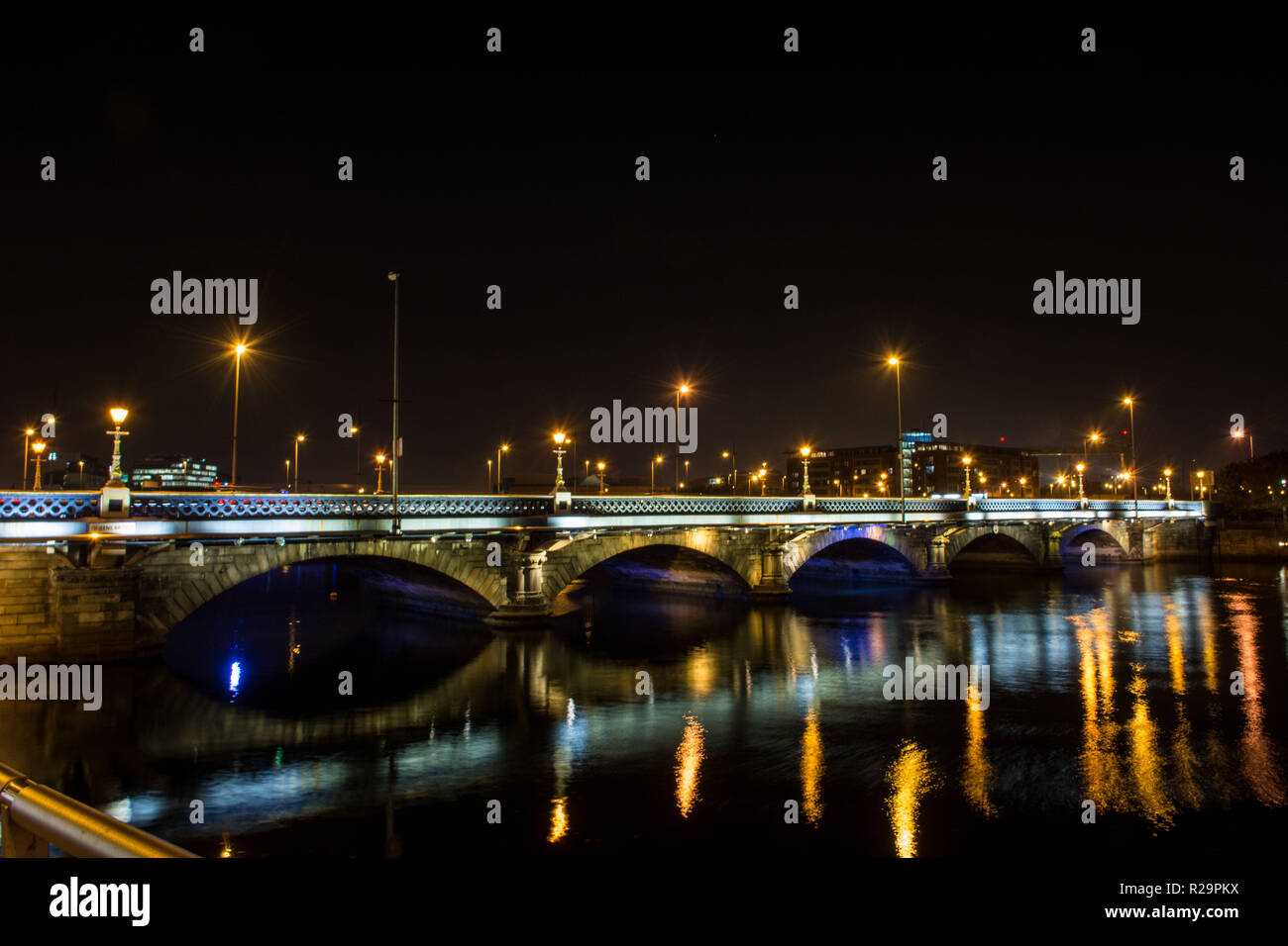 The Beacon of Hope Lagan Bridge Lagan Weir Bridge Nighttime Shoot Light ...