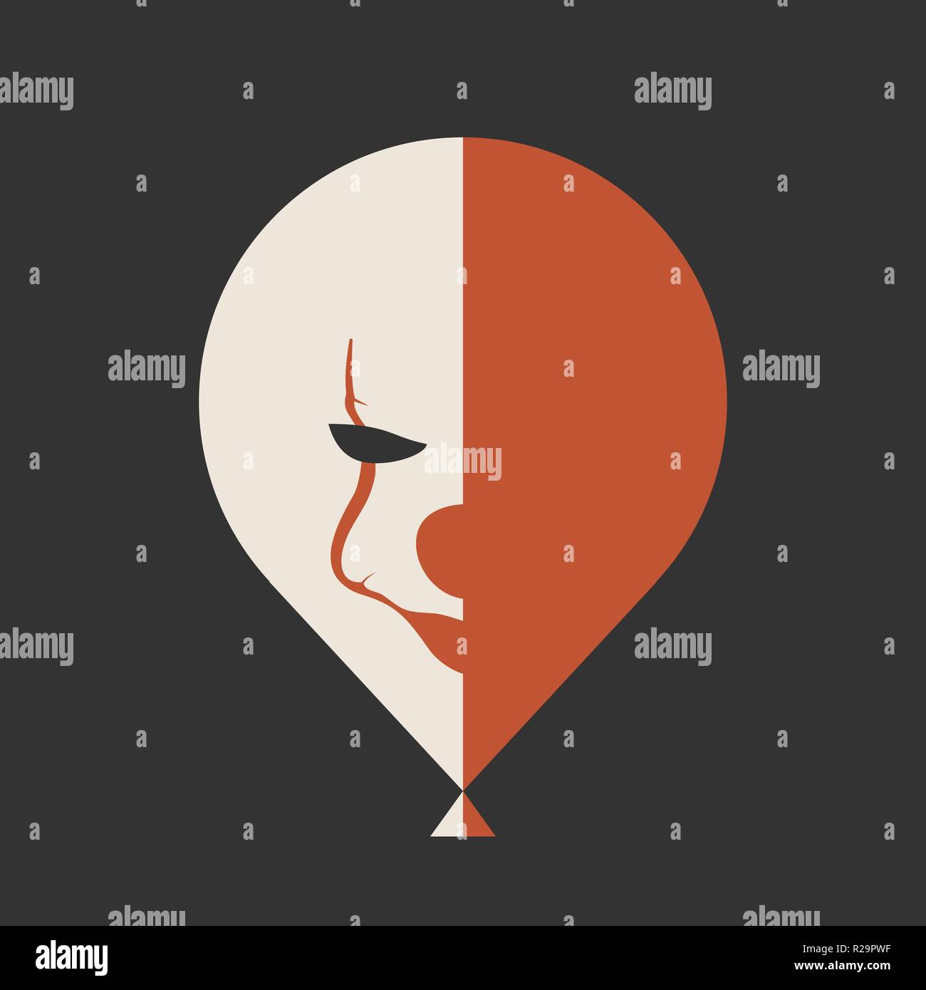 Icon evil clown black Stock Vector Images - Alamy