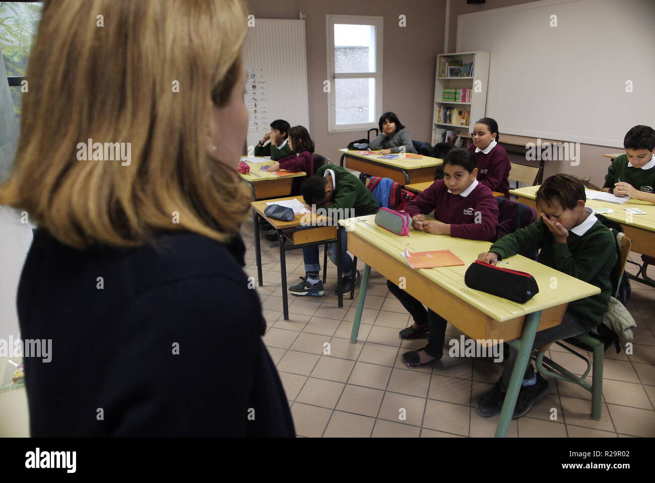 Children at Passerelle second chance school, Pierre-Benite, France ...
