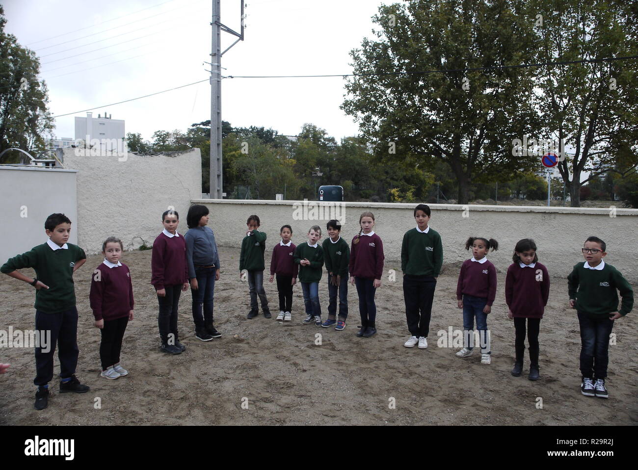 Children at Passerelle second chance school, Pierre-Benite, France ...