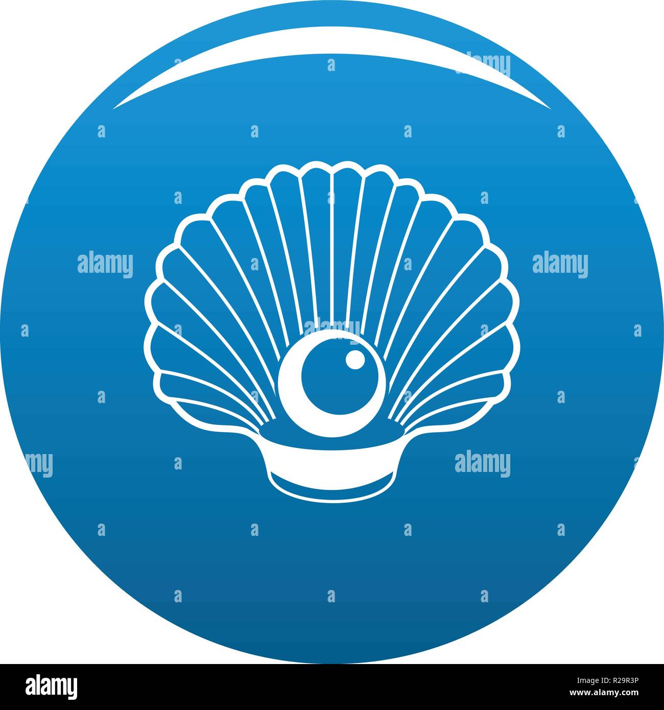 Shell with pearl icon. Simple illustration of shell with pearl vector ...