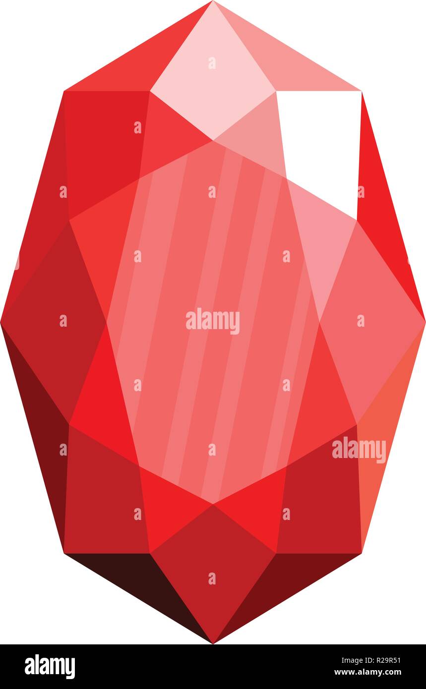 Red adamant icon. Flat illustration of red adamant vector icon for web ...