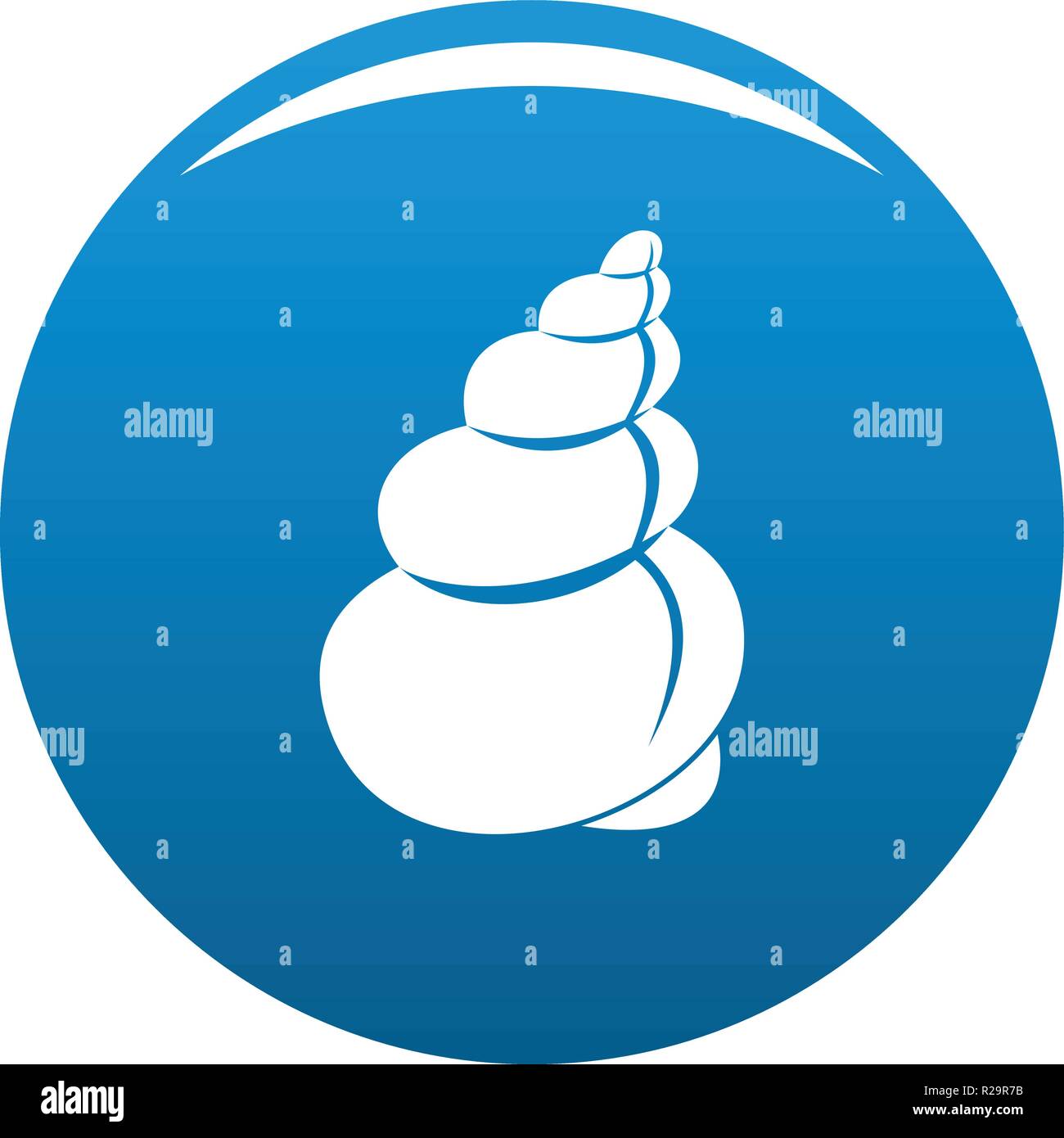 Twisted shell icon. Simple illustration of twisted shell vector icon ...