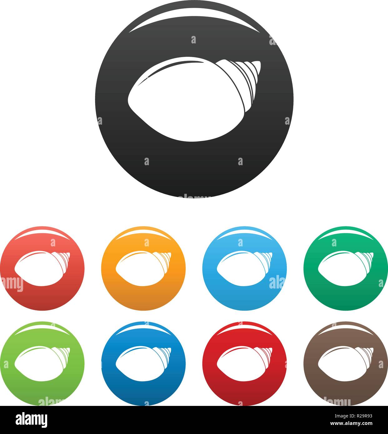 Mollusks shell icon. Simple illustration of mollusks shell vector icons ...