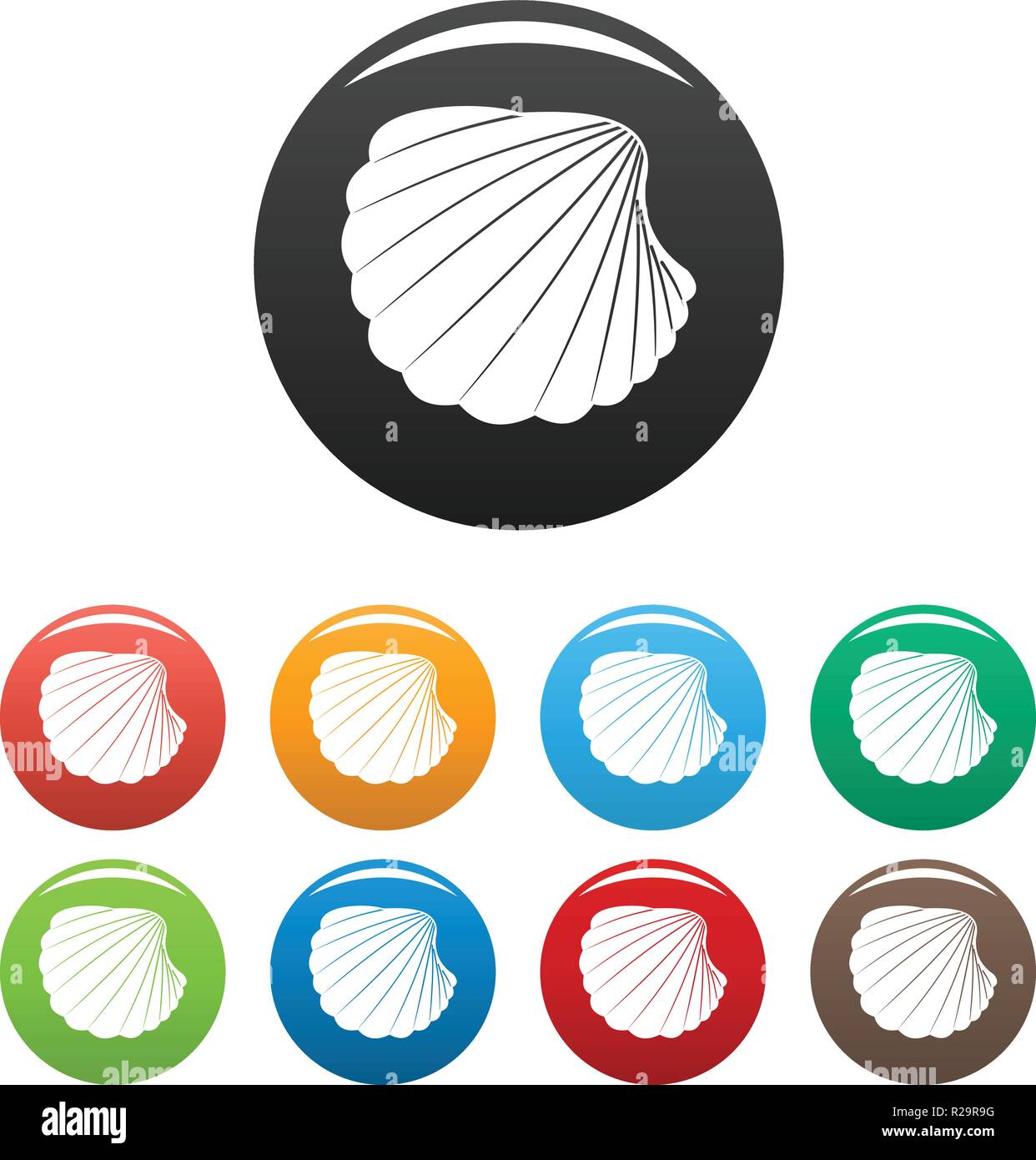 Nature shell icon. Simple illustration of nature shell vector icons set ...