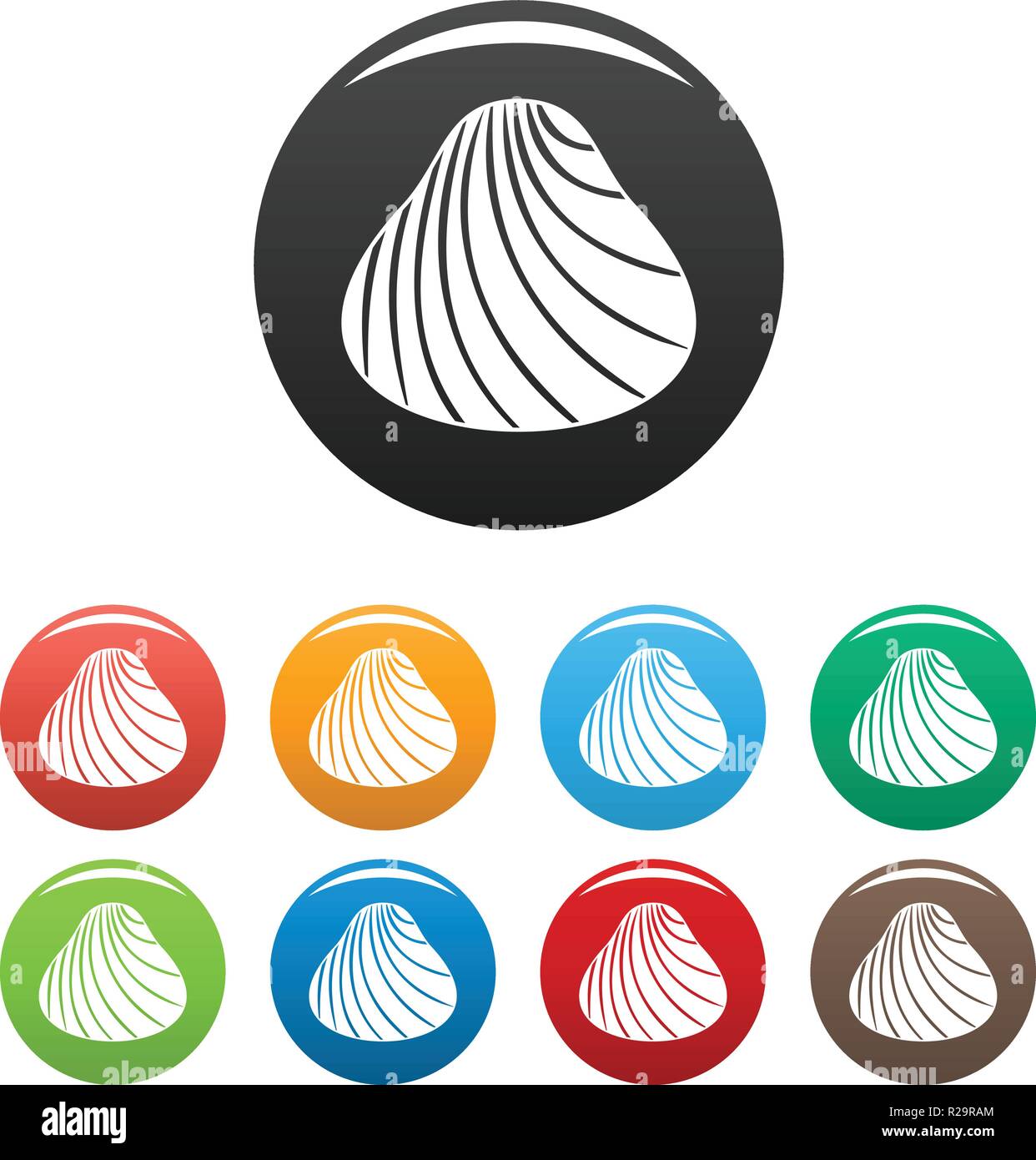 Hard shell icon. Simple illustration of hard shell vector icons set ...