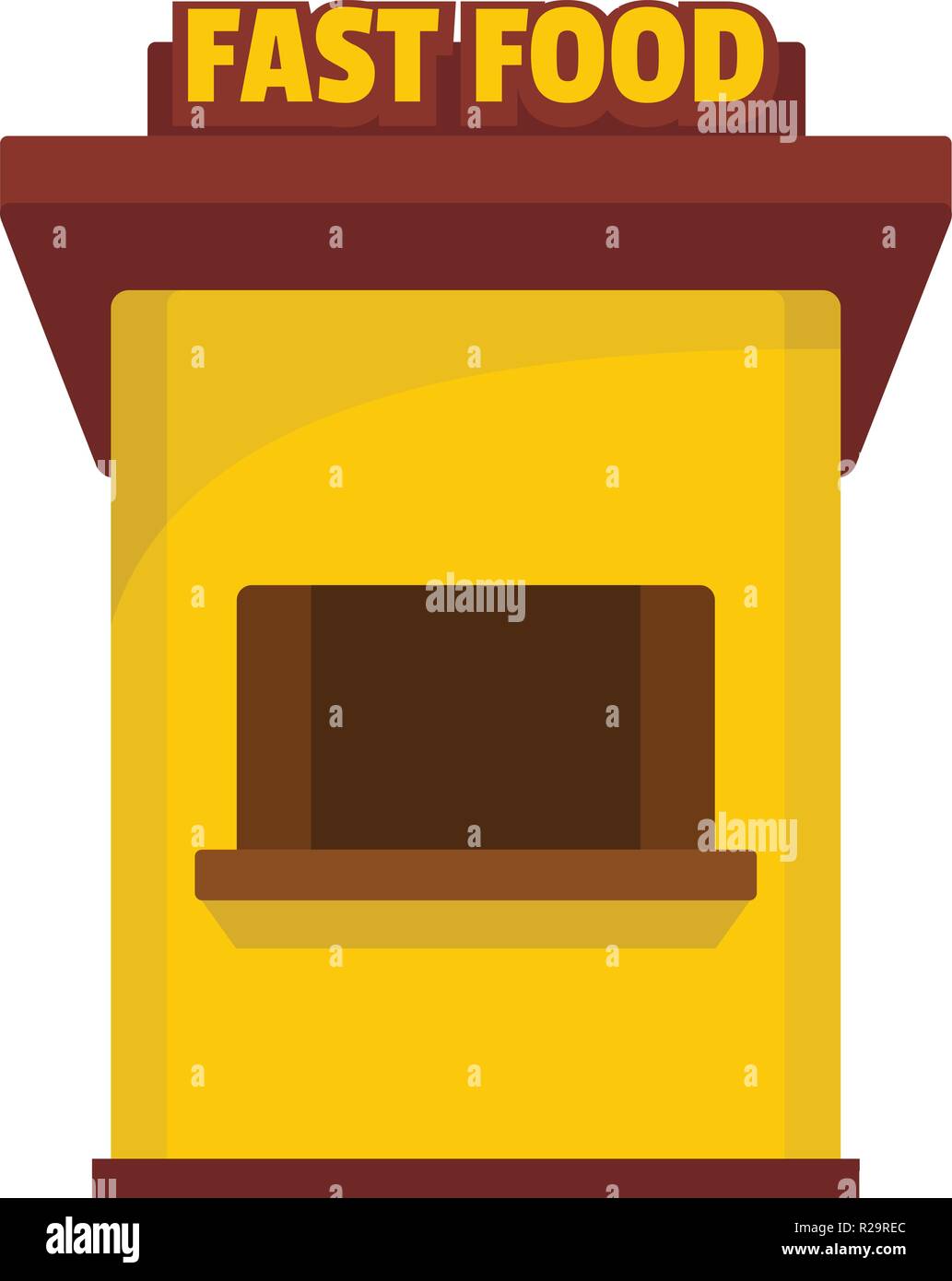 Fast food trade icon. Flat illustration of fast food trade vector icon ...