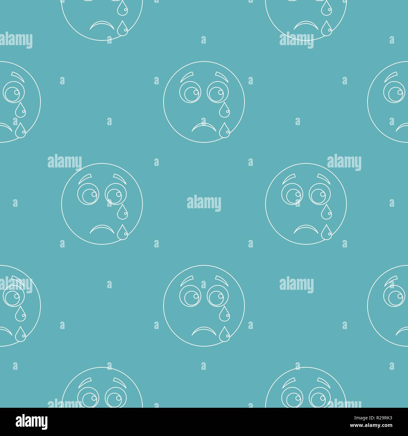 Cry smile pattern vector seamless repeating for any web design Stock ...