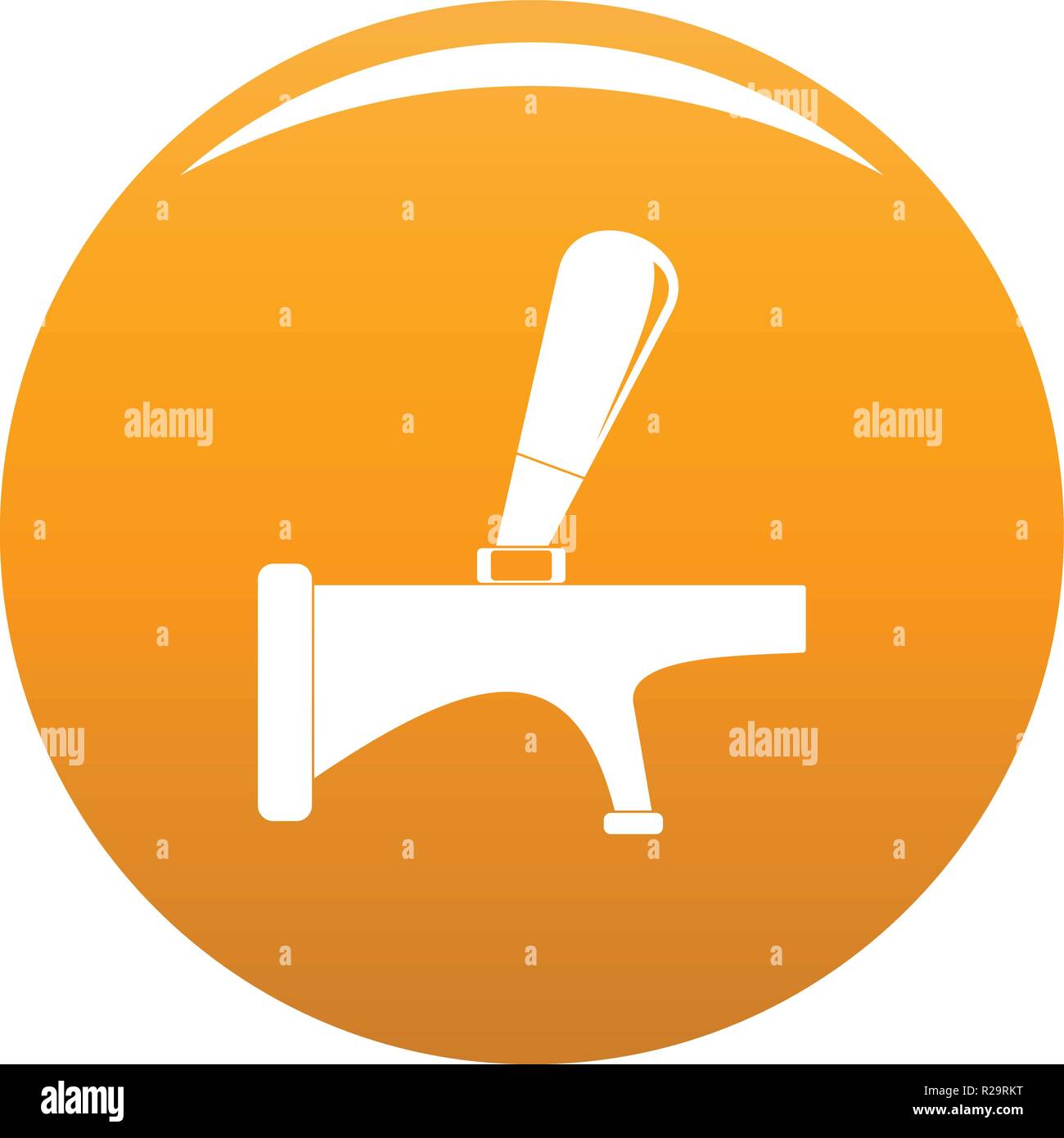 Tap icon. Simple illustration of tap vector icon for any design orange ...