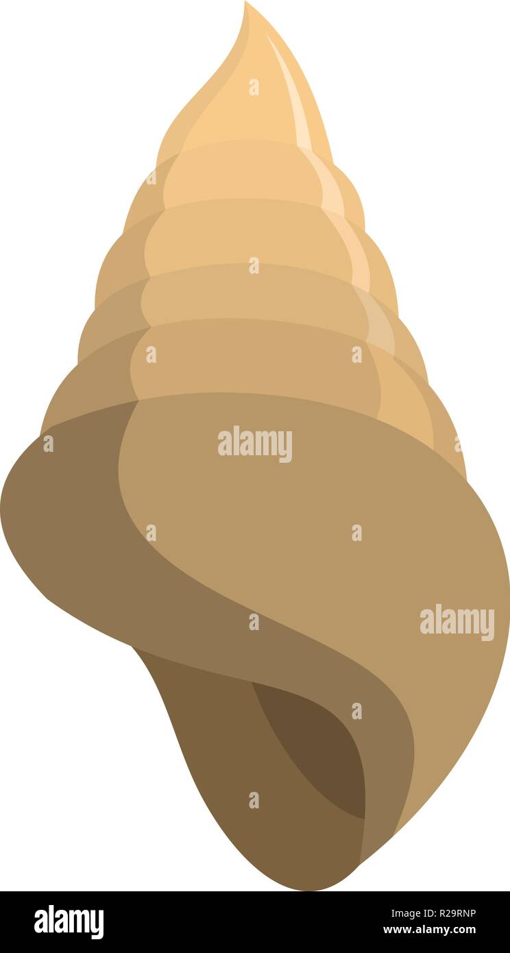 Spiral shell icon. Flat illustration of spiral shell vector icon for ...