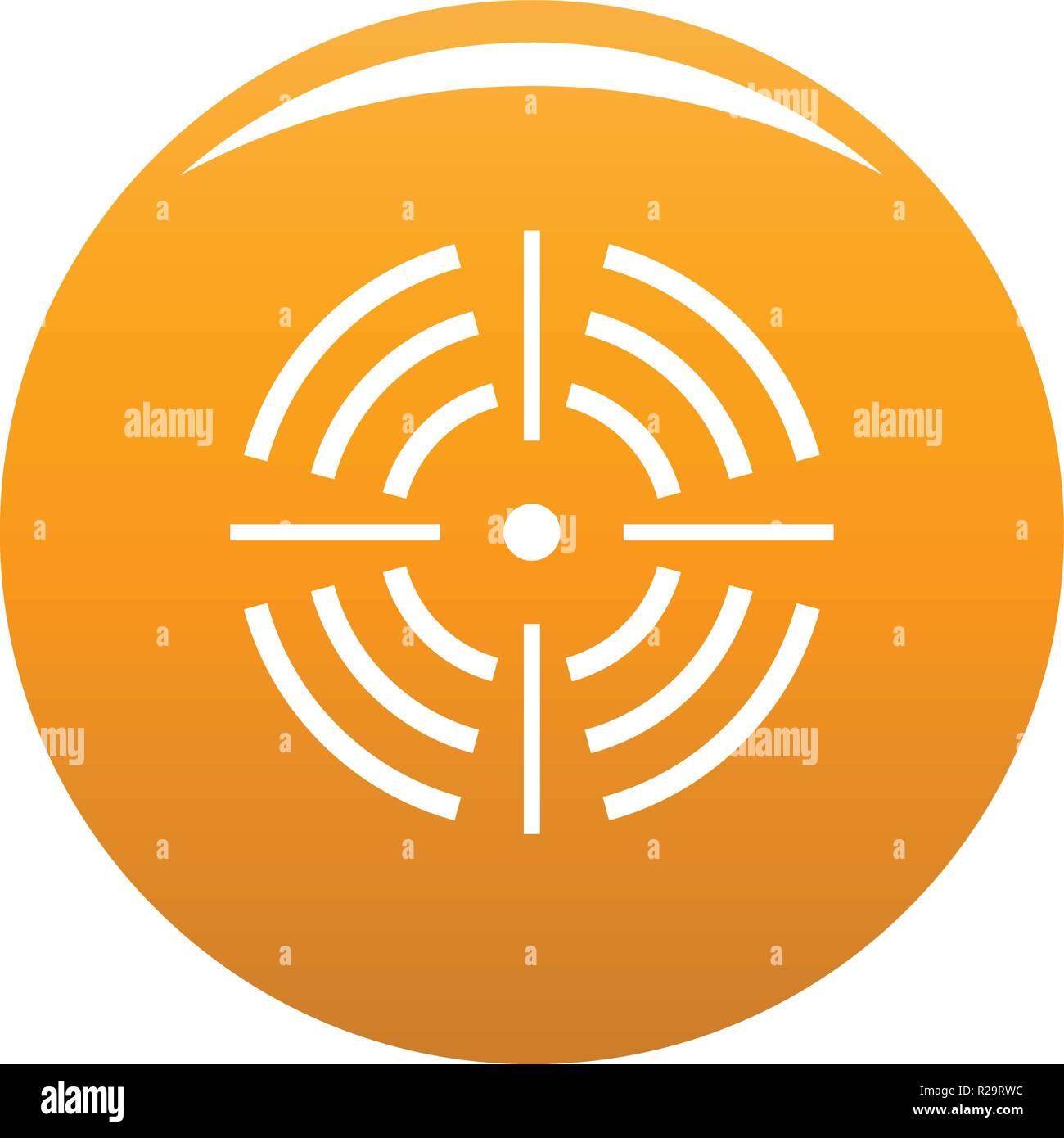 Round target icon. Simple illustration of round target vector icon for ...