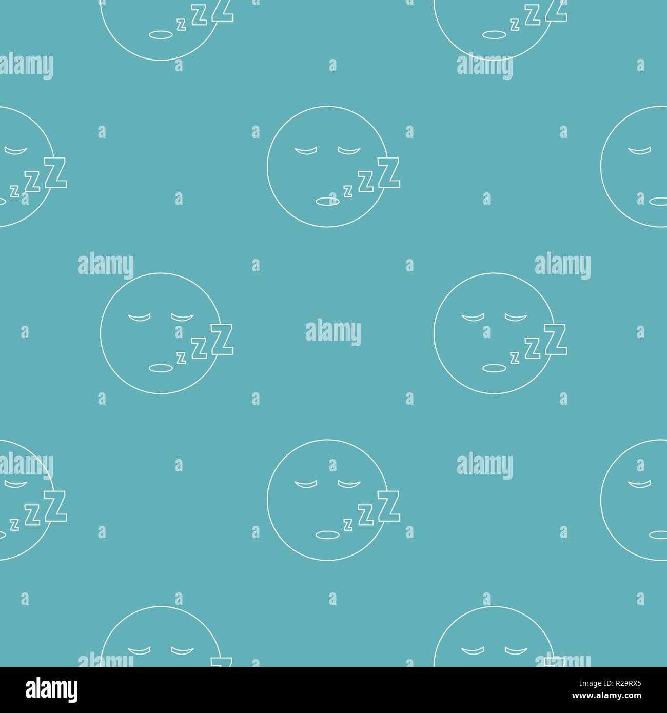 Sleep smile pattern vector seamless repeating for any web design Stock ...