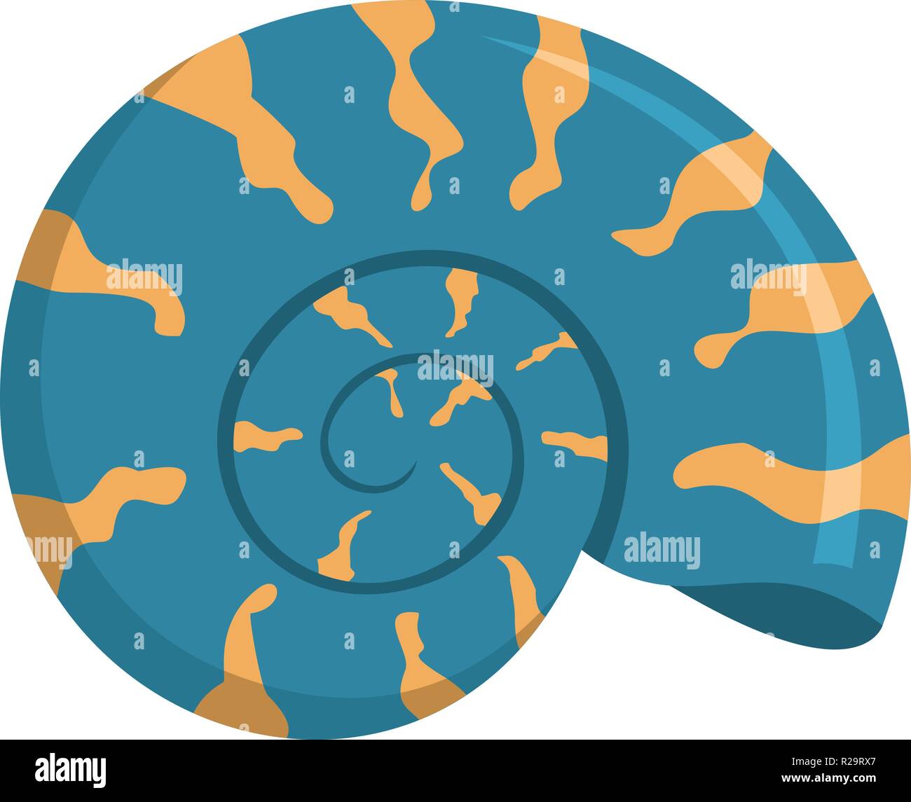 Round shell icon. Flat illustration of round shell vector icon for web ...