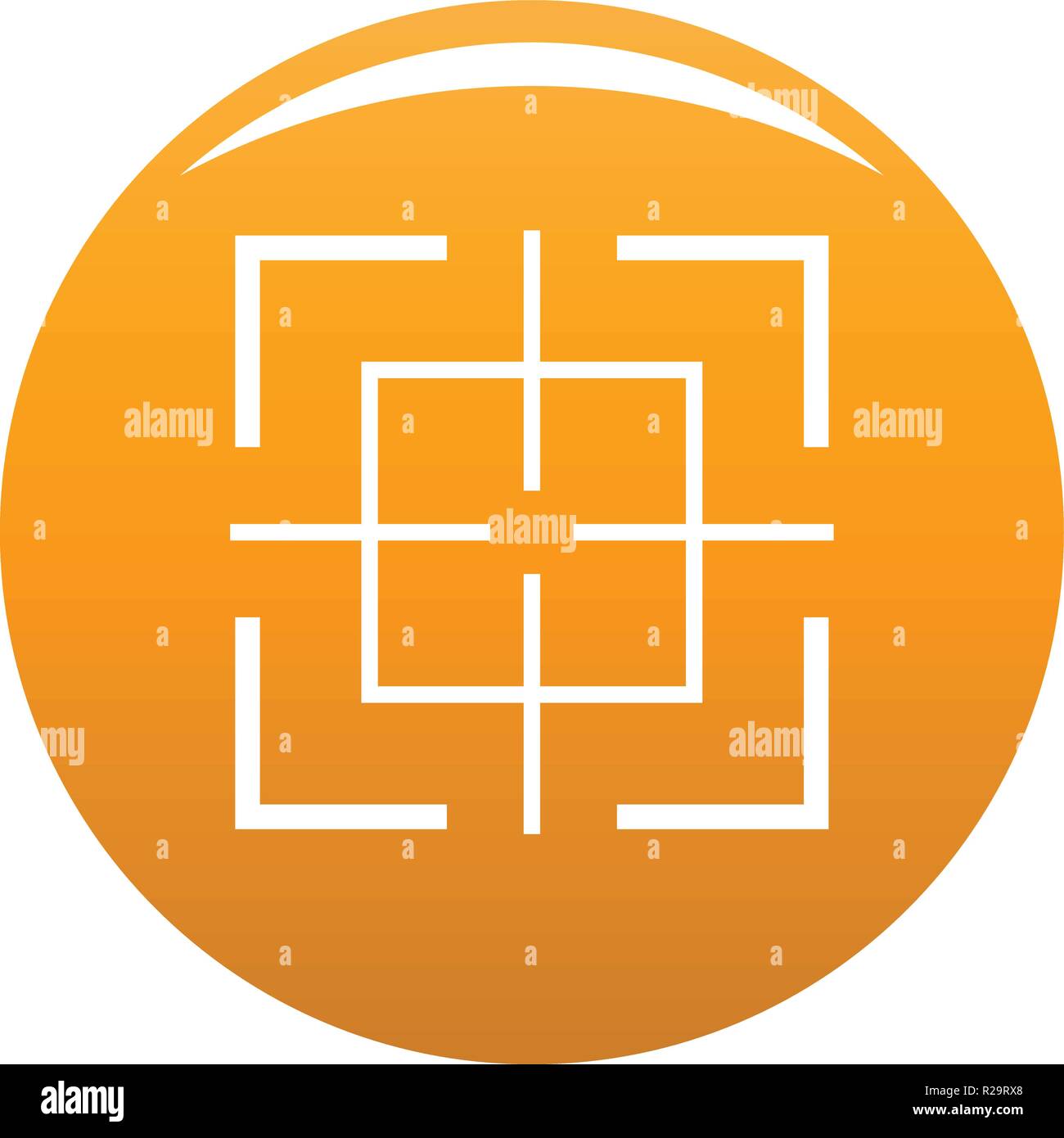 Square target icon. Simple illustration of square target vector icon ...
