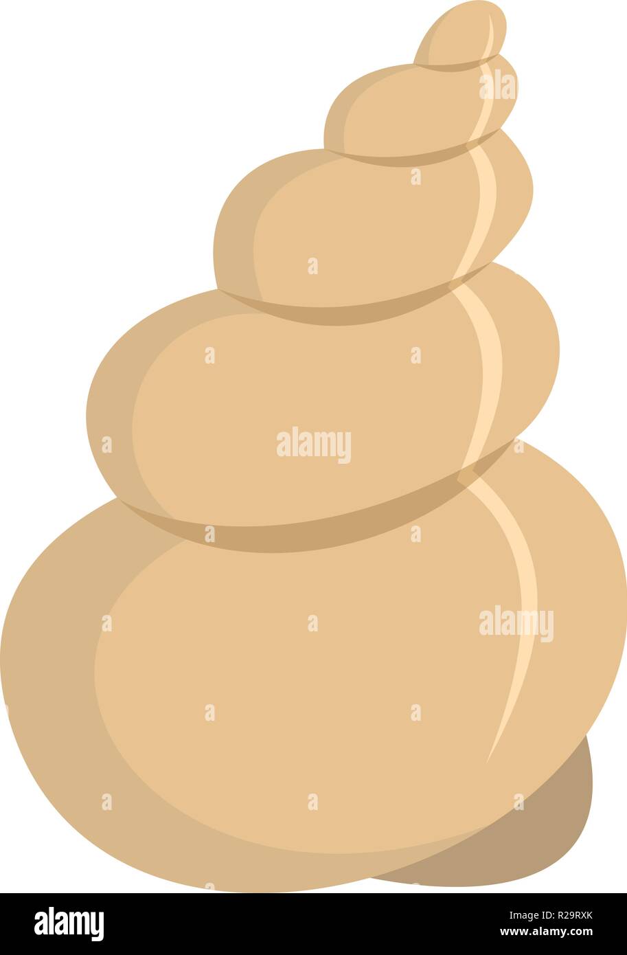 Twisted shell icon. Flat illustration of twisted shell vector icon for ...
