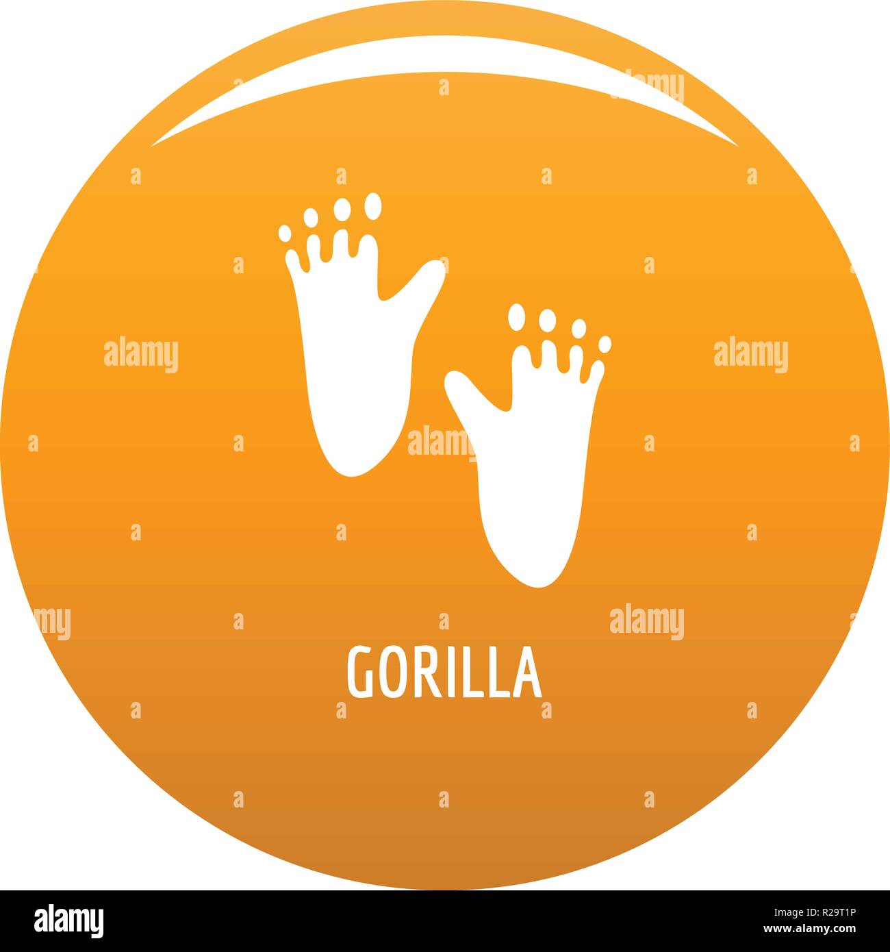 Gorilla step icon. Simple illustration of gorilla step vector icon for ...