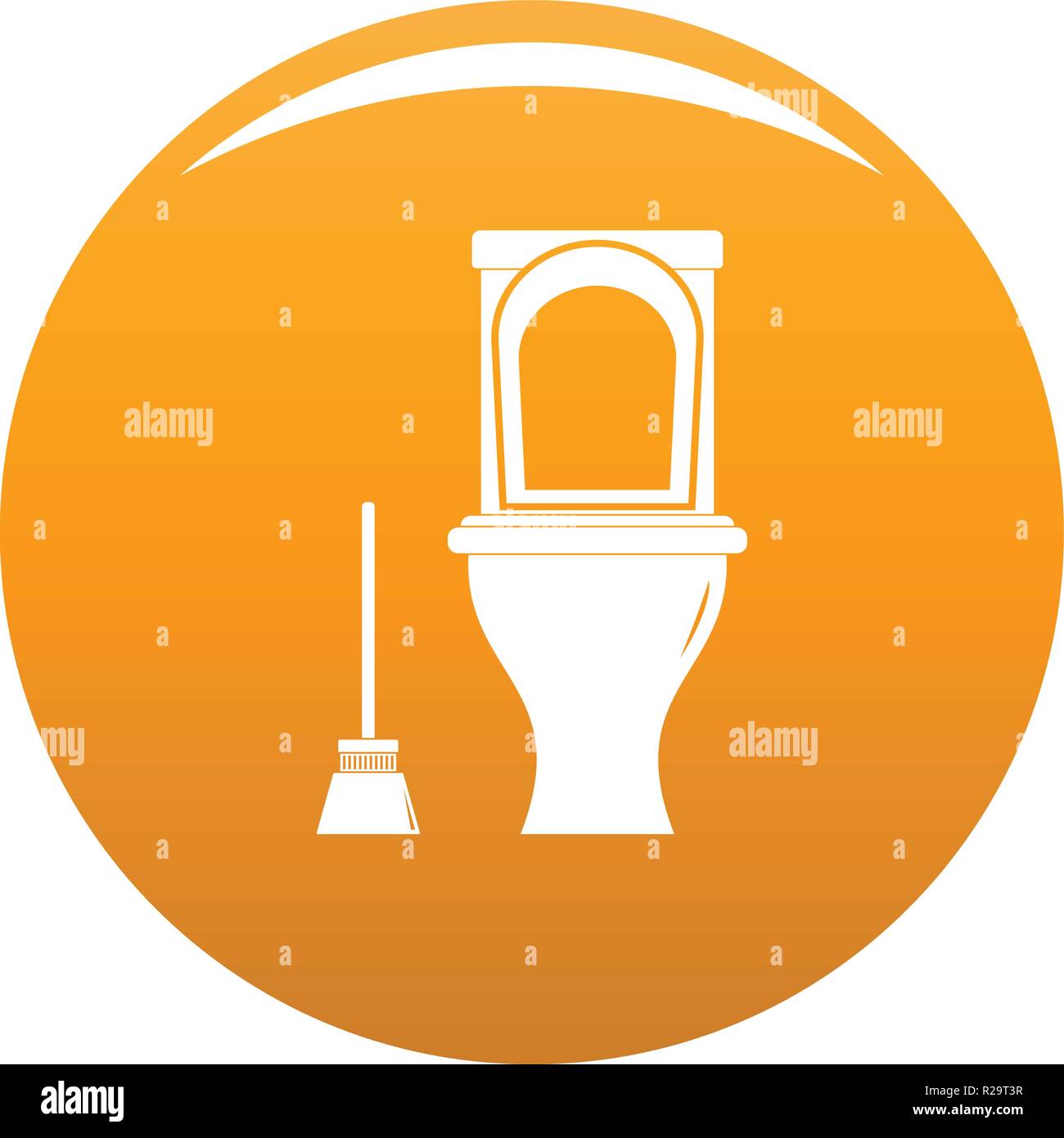 Cleaning toilet icon. Simple illustration of cleaning toilet vector ...