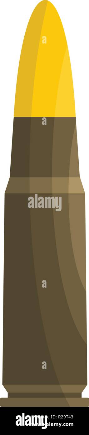 Gun cartridge icon. Flat illustration of gun cartridge vector icon for ...