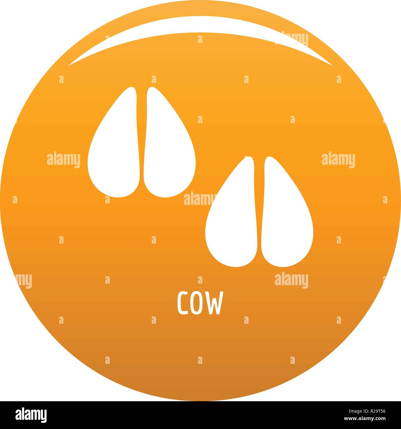 Cow step icon. Simple illustration of cow step vector icon for any ...