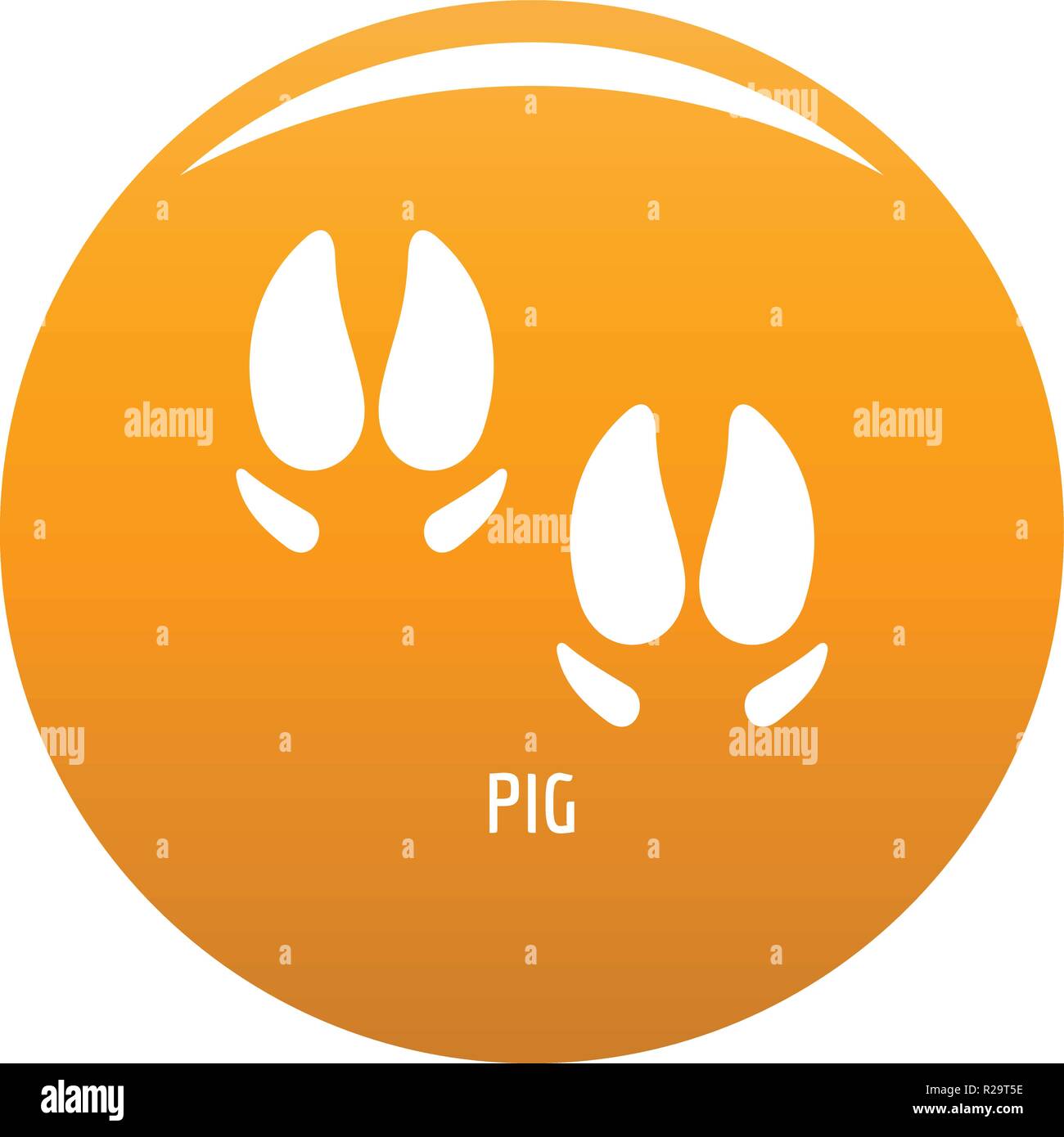 Pig step icon. Simple illustration of pig step vector icon for any ...