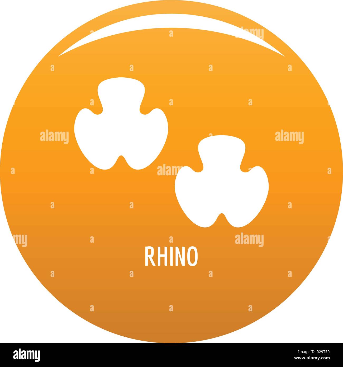 Rhino step icon. Simple illustration of rhino step vector icon for any ...