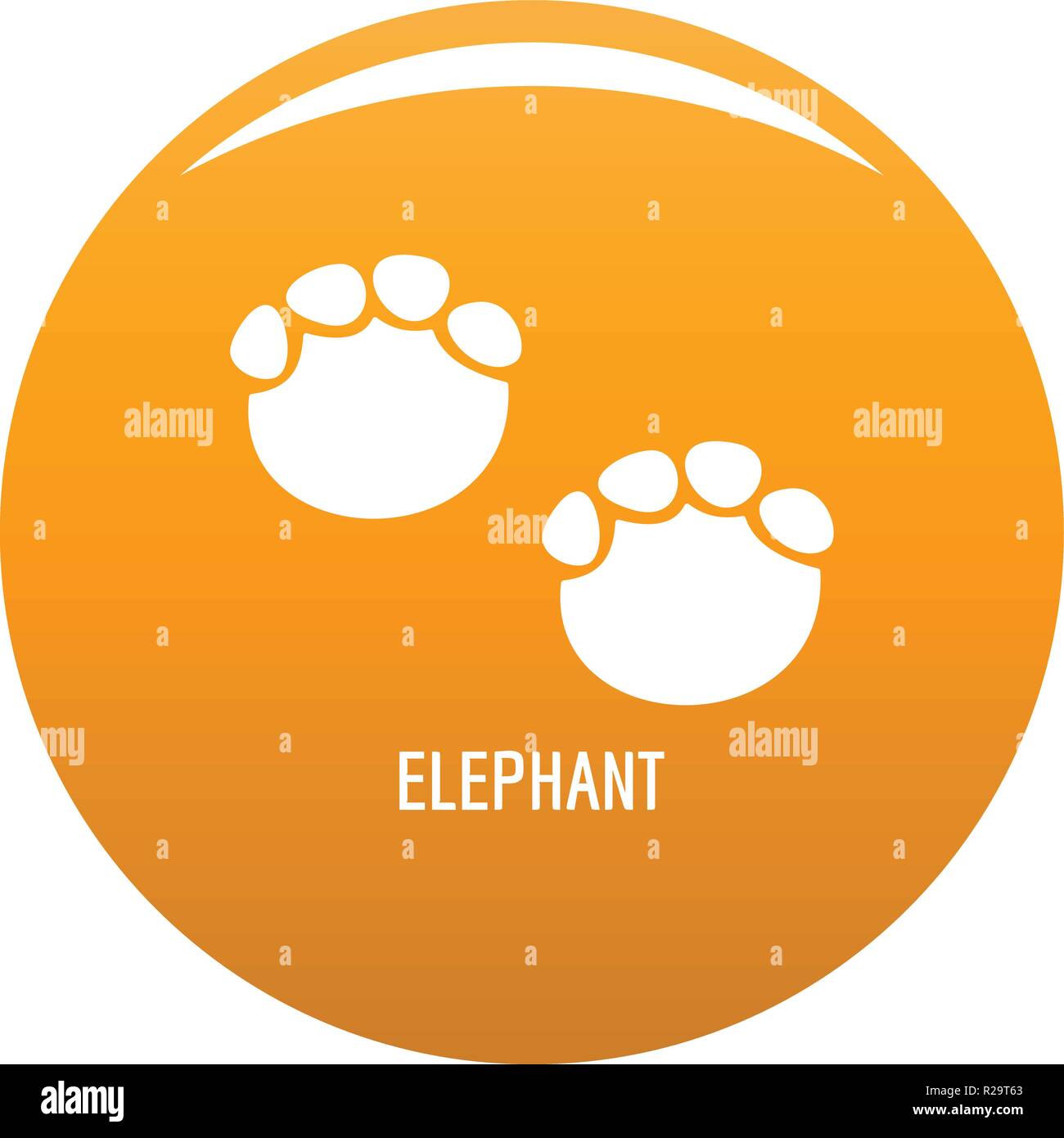 Elephant step icon. Simple illustration of elephant step vector icon ...
