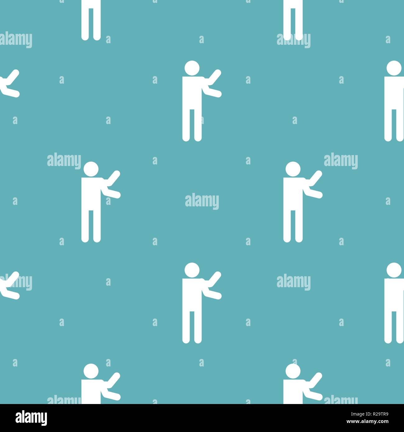 Stick figure stickman pattern vector seamless repeating for any web ...
