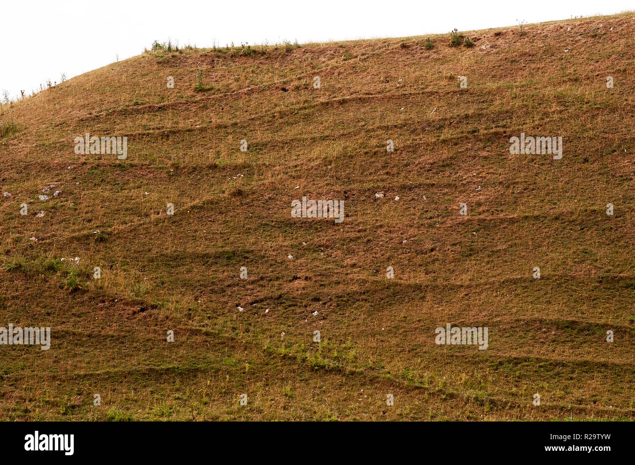 Earthworks on the site of Middleham Castle, Bishop Middleham, County ...
