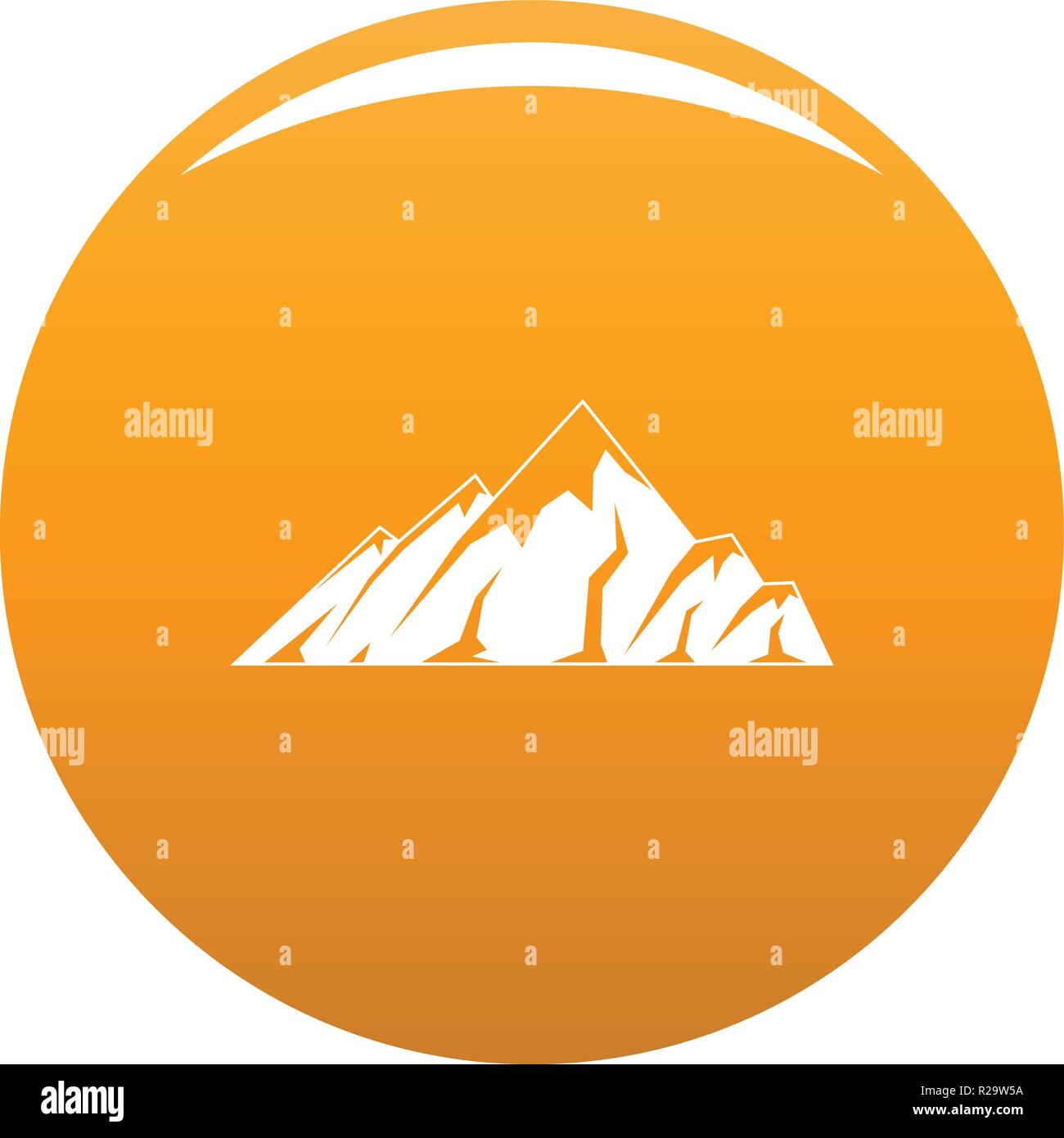 Alpine mountain icon. Simple illustration of alpine mountain vector ...