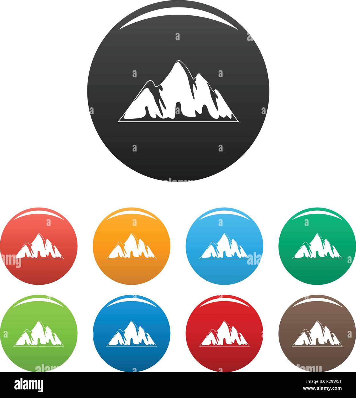 Alp icon. Simple illustration of alp vector icons set color isolated on ...