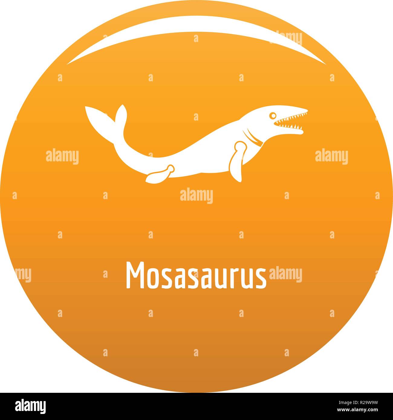 Mosasaurus icon. Simple illustration of mosasaurus vector icon for any ...