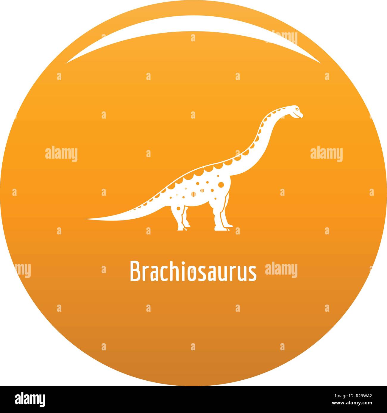 Brachiosaurus icon. Simple illustration of brachiosaurus vector icon ...