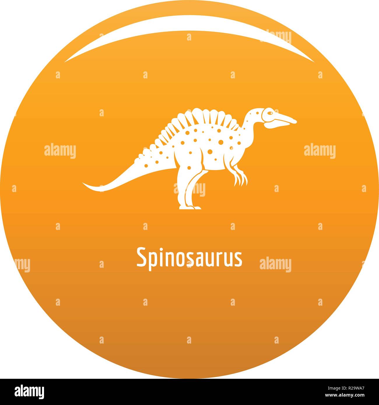 Spinosaurus icon. Simple illustration of spinosaurus vector icon for ...