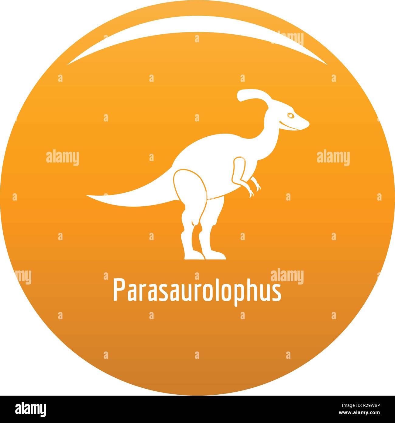 Parasaurolophus icon. Simple illustration of parasaurolophus vector ...