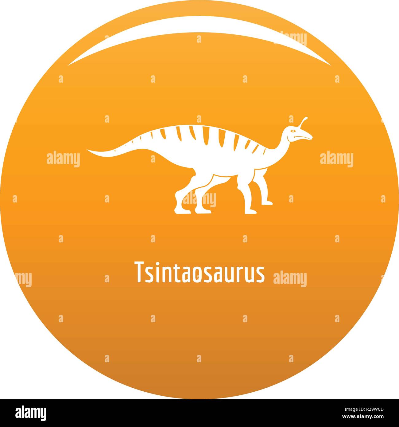 Tsintaosaurus icon. Simple illustration of tsintaosaurus vector icon ...