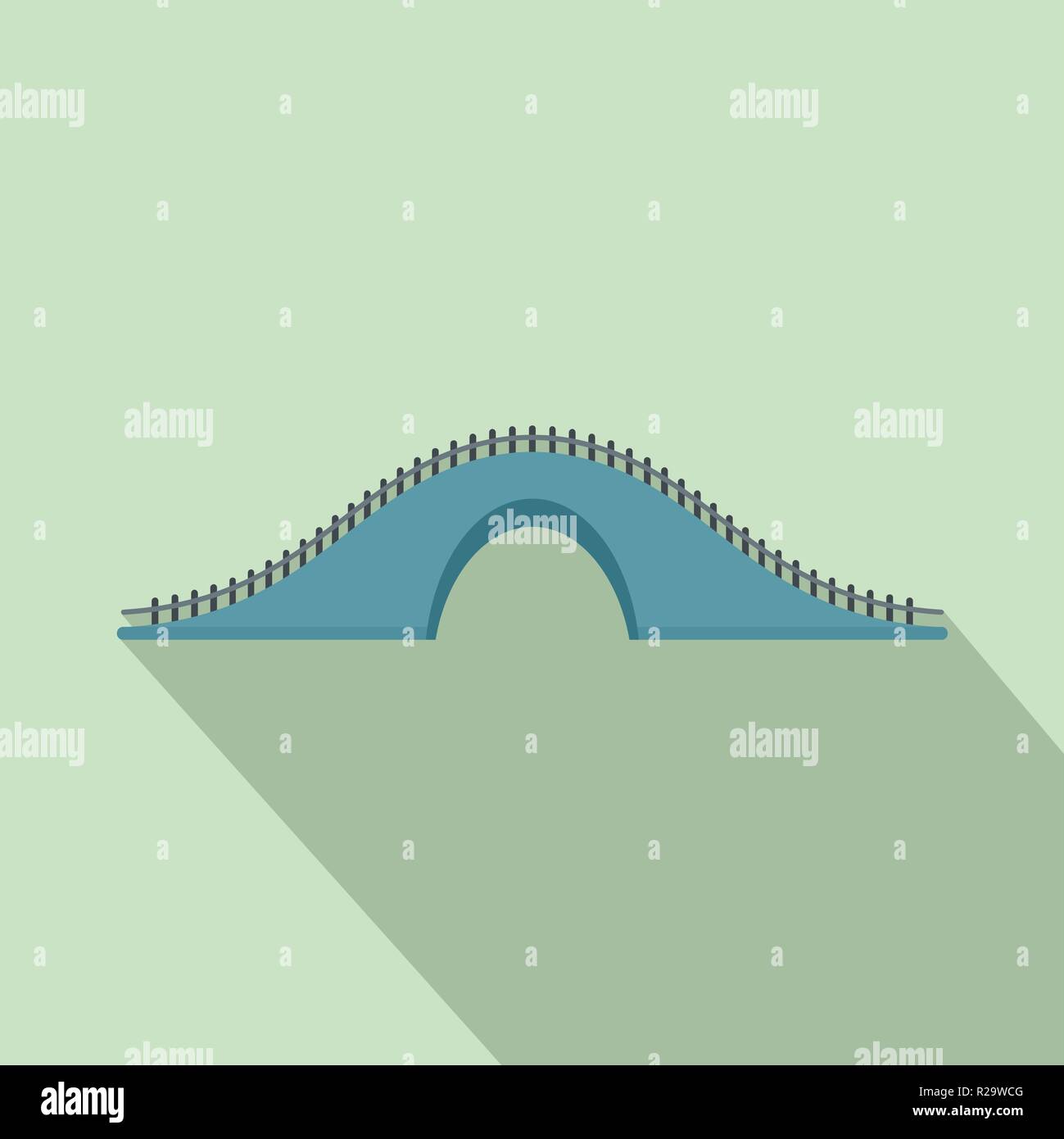 Blue bridge icon. Flat illustration of blue bridge vector icon for web ...