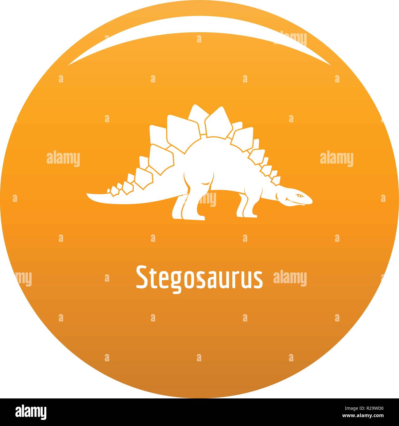 Stegosaurus icon. Simple illustration of stegosaurus vector icon for ...