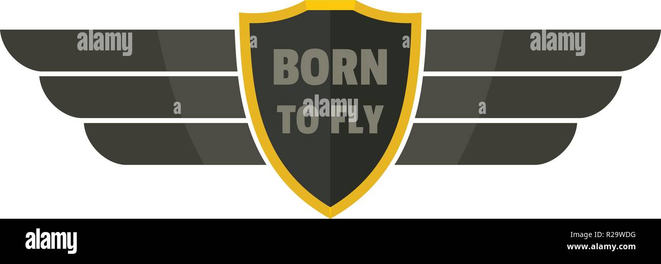 Born to fly icon logo. Flat illustration of born to fly vector icon ...