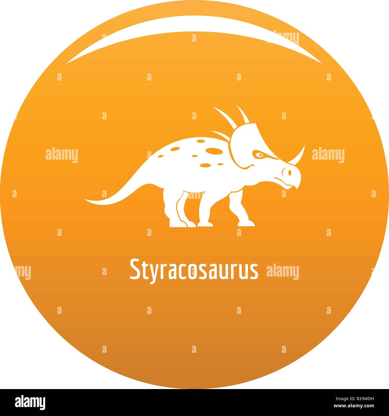 Styracosaurus icon. Simple illustration of styracosaurus vector icon ...