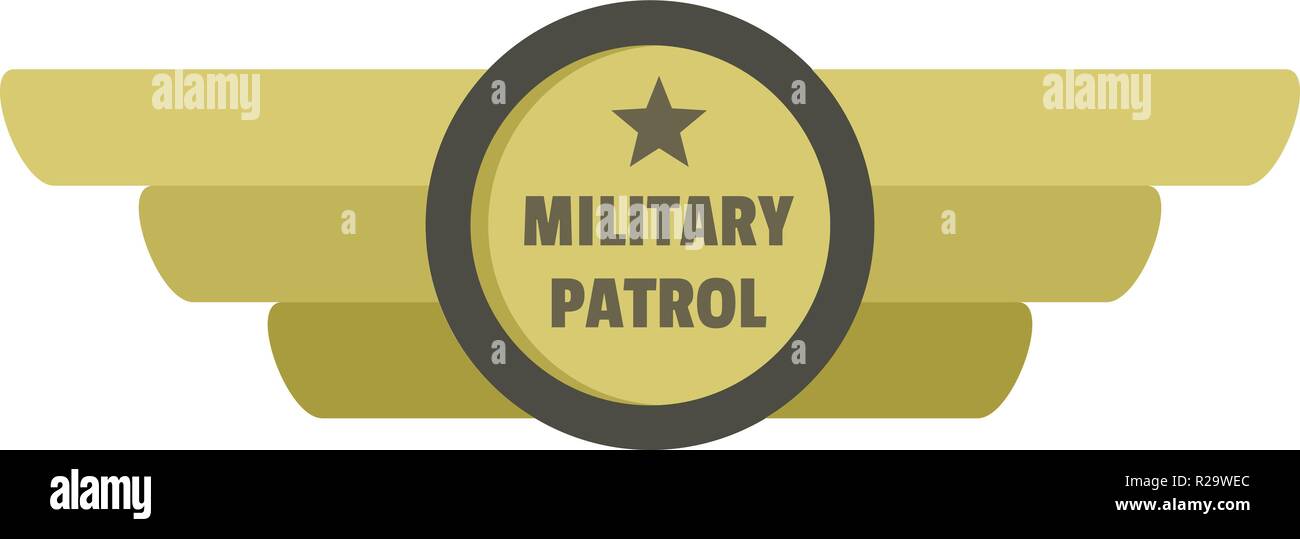 Military patrol icon logo. Flat illustration of military patrol vector ...